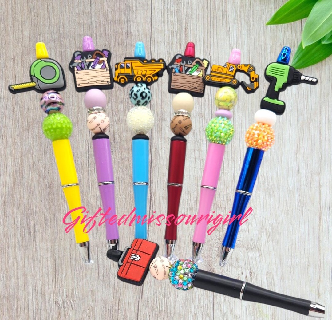 Handyman & Construction Themed Ink Pen // Drill // Dump Truck Beaded ...