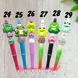 Frog Ink Pen // Beaded Pen // Many Options // Pen Gift Set // Ready to ...