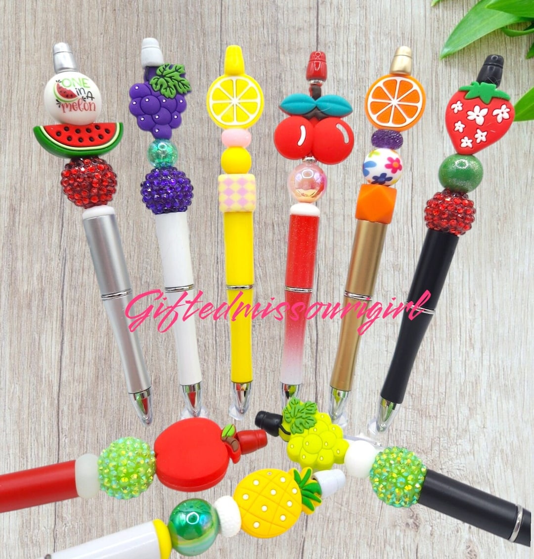 Fruit Themed Pen / Strawberry / Apple / Grape / Orange / Lemon / Lime ...