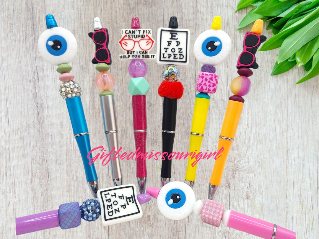 Eye Chart // Eye Doctor // Optometrist // Beaded Pen // Pen Gift Set ...