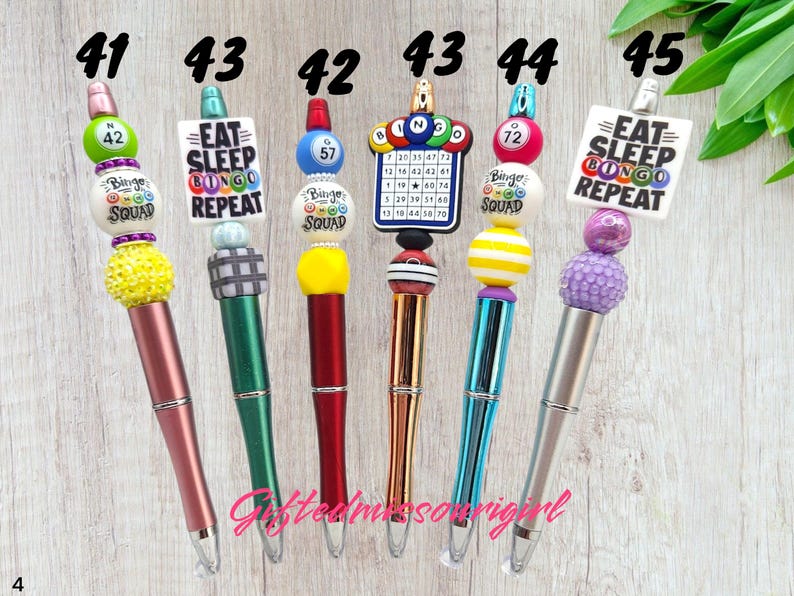 Bingo Themed Ink Pen // Bingo Ball // Bingo Card // Bingo Squad ...