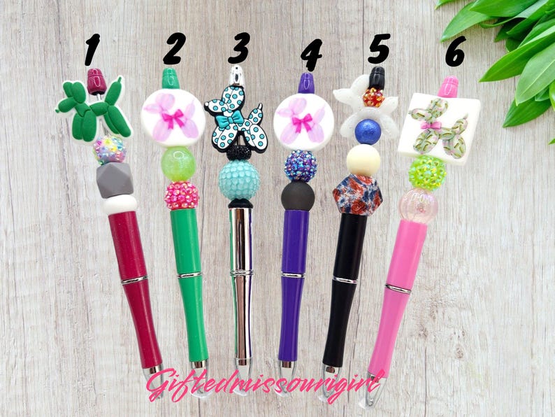 Balloon Animal Dog Ink Pen // Beaded Pen // Many Options // Ready to ...