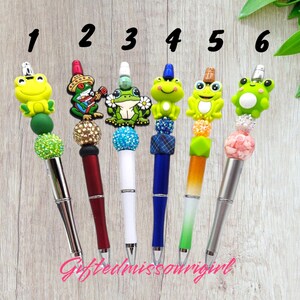Frog Ink Pen // Beaded Pen // Many Options // Pen Gift Set // Ready to ...