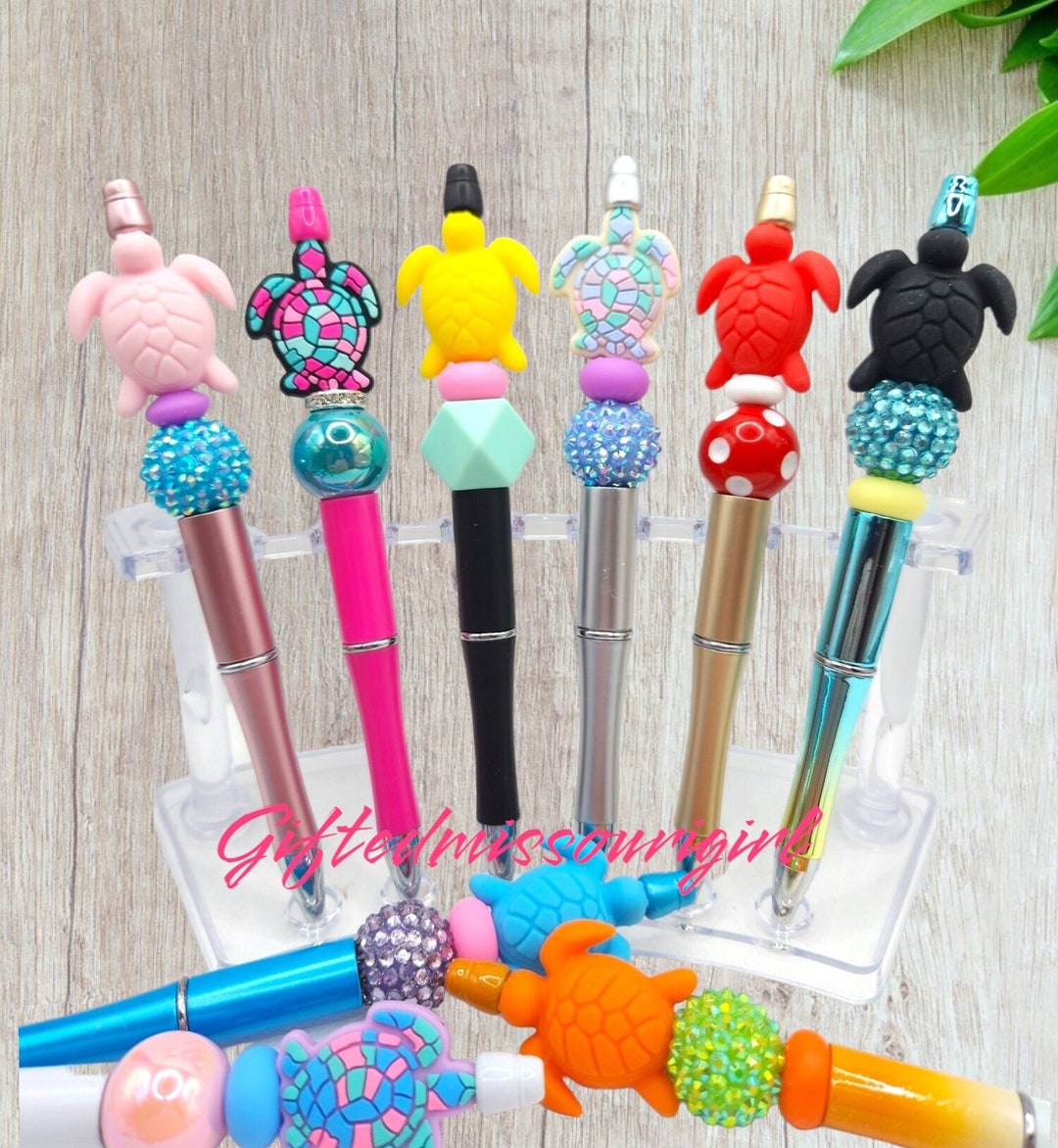 Sea Turtle Pen // Sea Turtle // Beaded Pen // Many Options // Pen Gift ...