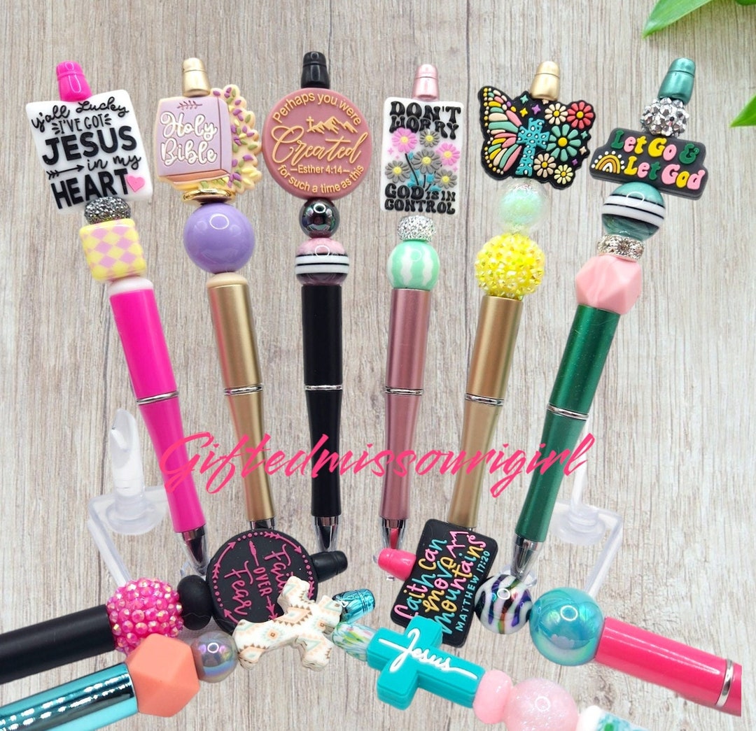 Faith Ink Pen // God // Cross // Religious // Beaded Pen // Many ...