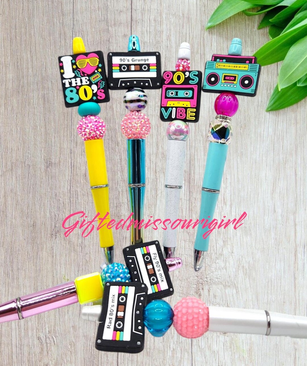 CLOSE OUT 80's & 90's Music Pens // 1980's and 1990's Music // Beaded ...