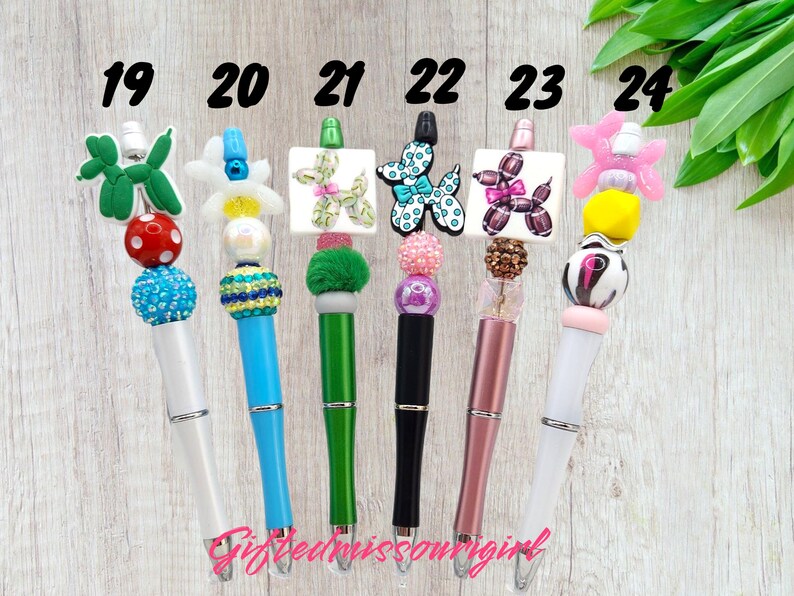 Balloon Animal Dog Ink Pen // Beaded Pen // Many Options // Ready to ...