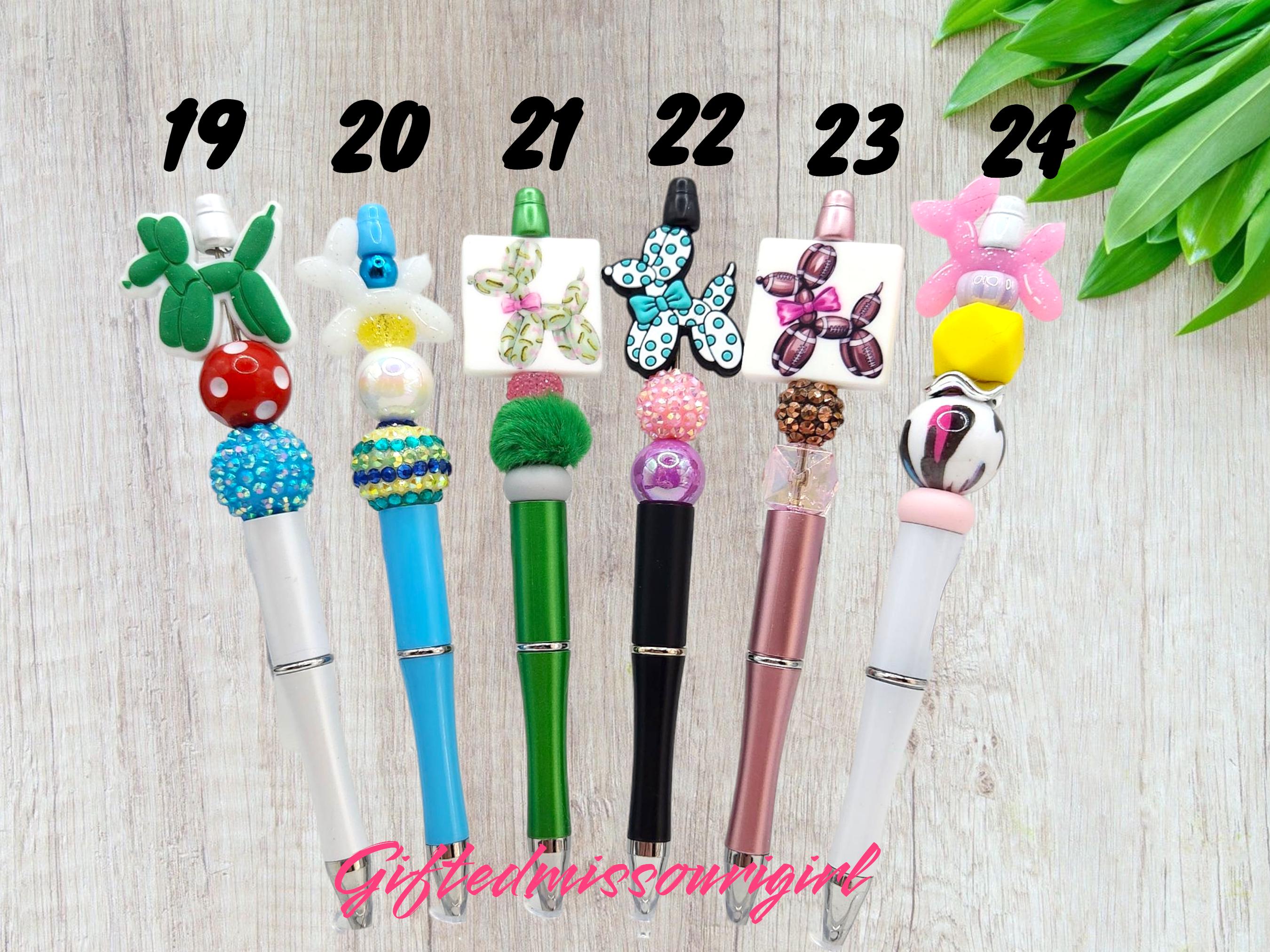 Balloon Animal Dog Ink Pen // Beaded Pen // Many Options // Ready to ...