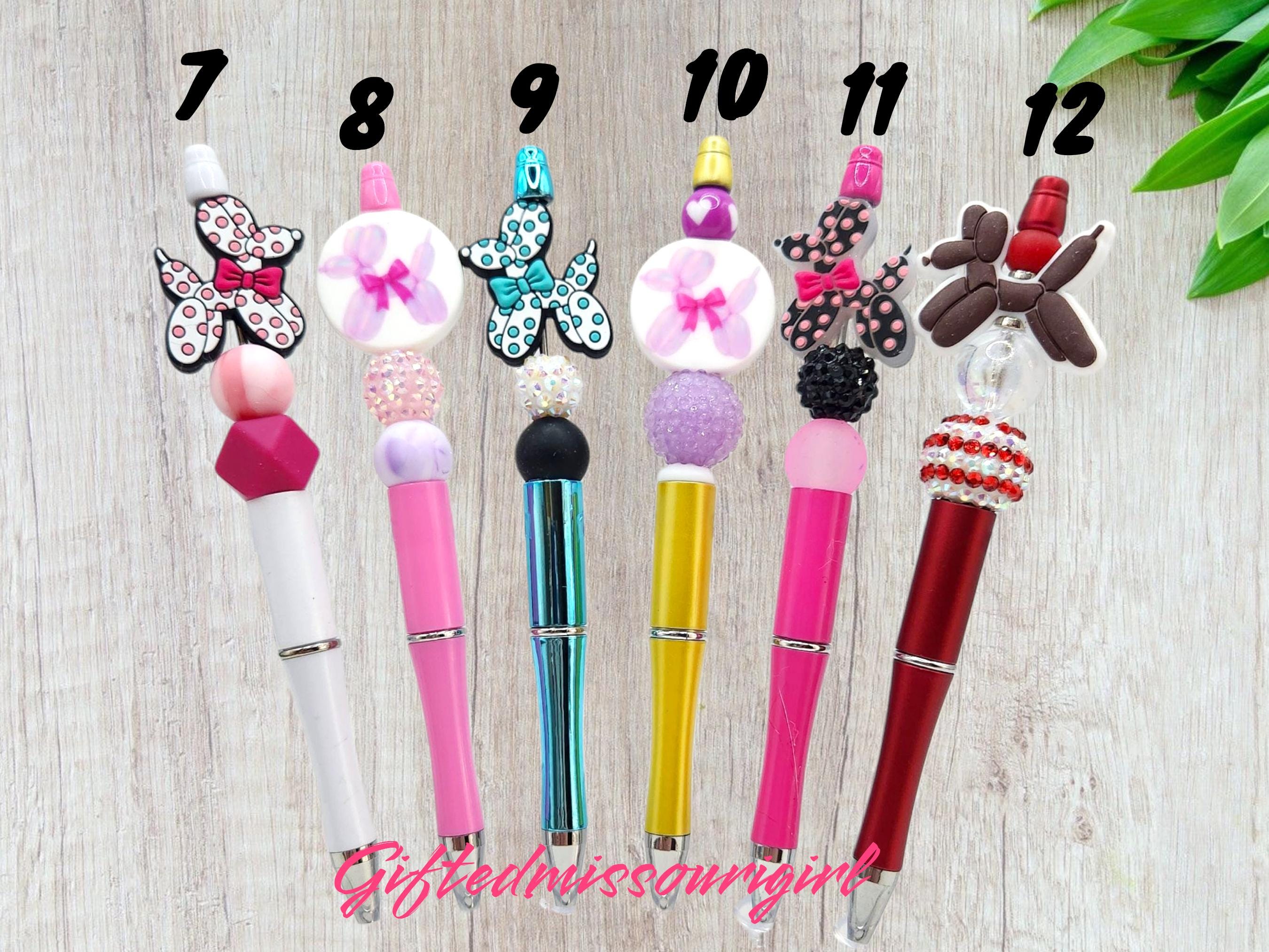 Balloon Animal Dog Ink Pen // Beaded Pen // Many Options // Ready to ...