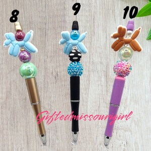 Balloon Animal Dog // Beaded Pen // Many Options // Pen Gift Set // Key ...