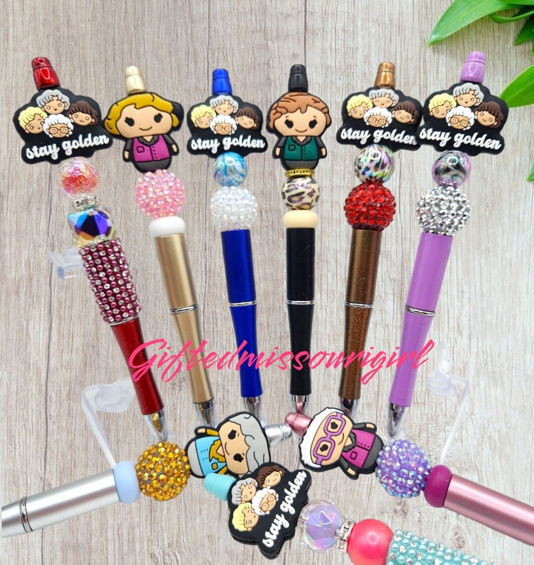 Stay Golden // Beaded Pen // Key Chain // Pen Gift Set // Ready to Ship ...