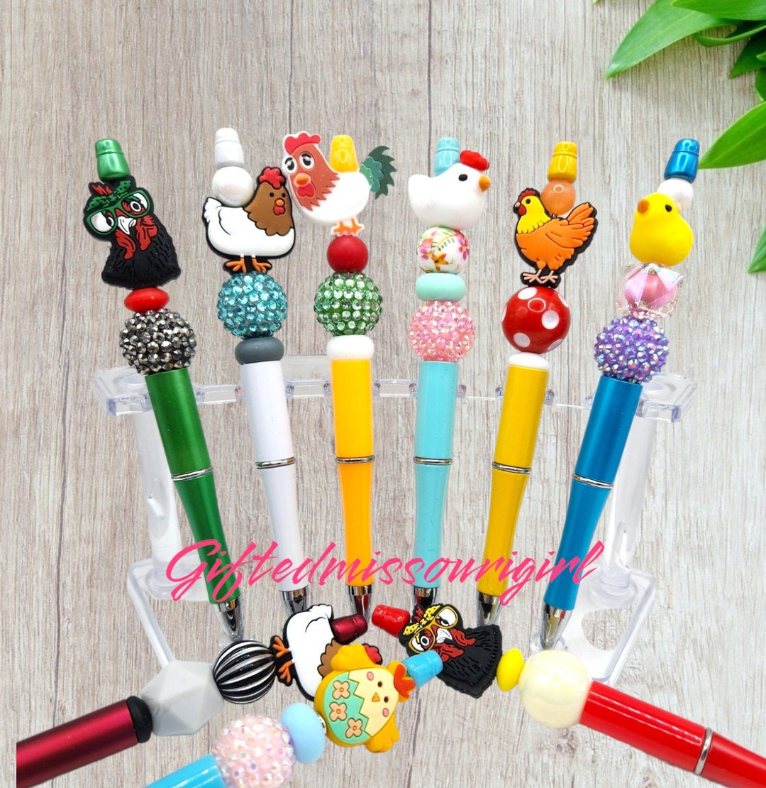 Chicken Pen // Rooster // Chick // Beaded Pen // Many Options // Pen ...