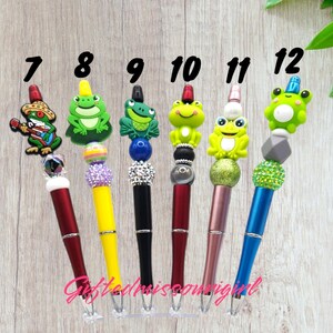 Frog Ink Pen // Beaded Pen // Many Options // Pen Gift Set // Ready to ...