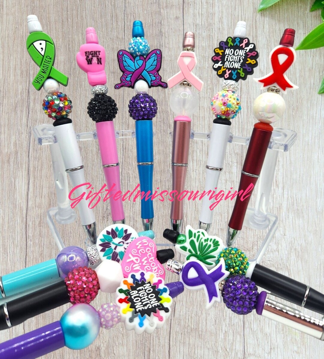 Awareness Pen // Cancer // Mental Health // Domestic Violence // Beaded ...