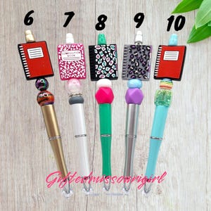 Planner & Notebook Ink Pen // Notebook // Planning // Beaded Pen ...