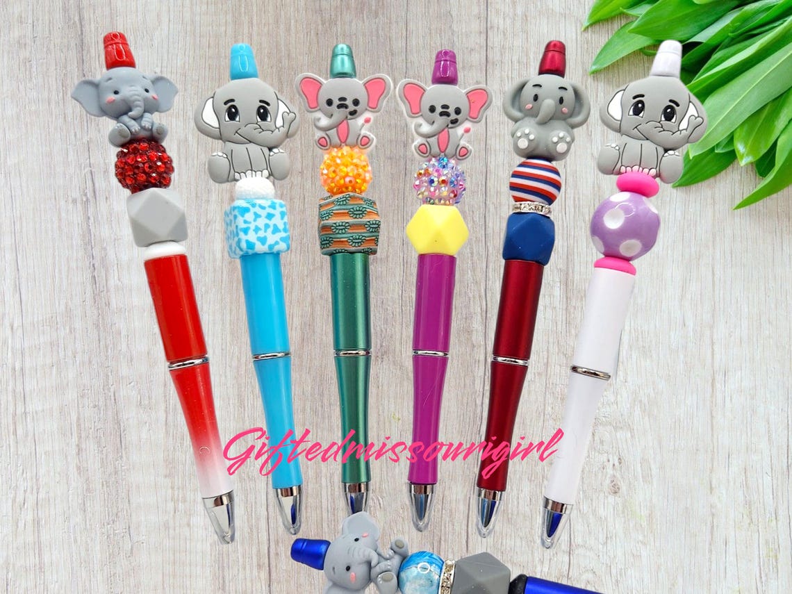 Elephant // Beaded Pen // Many Options // Pen Gift Set // Ready to Ship ...