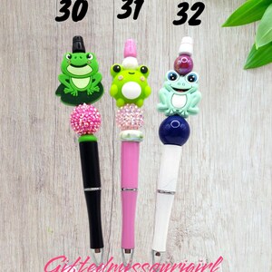 Frog Ink Pen // Beaded Pen // Many Options // Pen Gift Set // Ready to ...