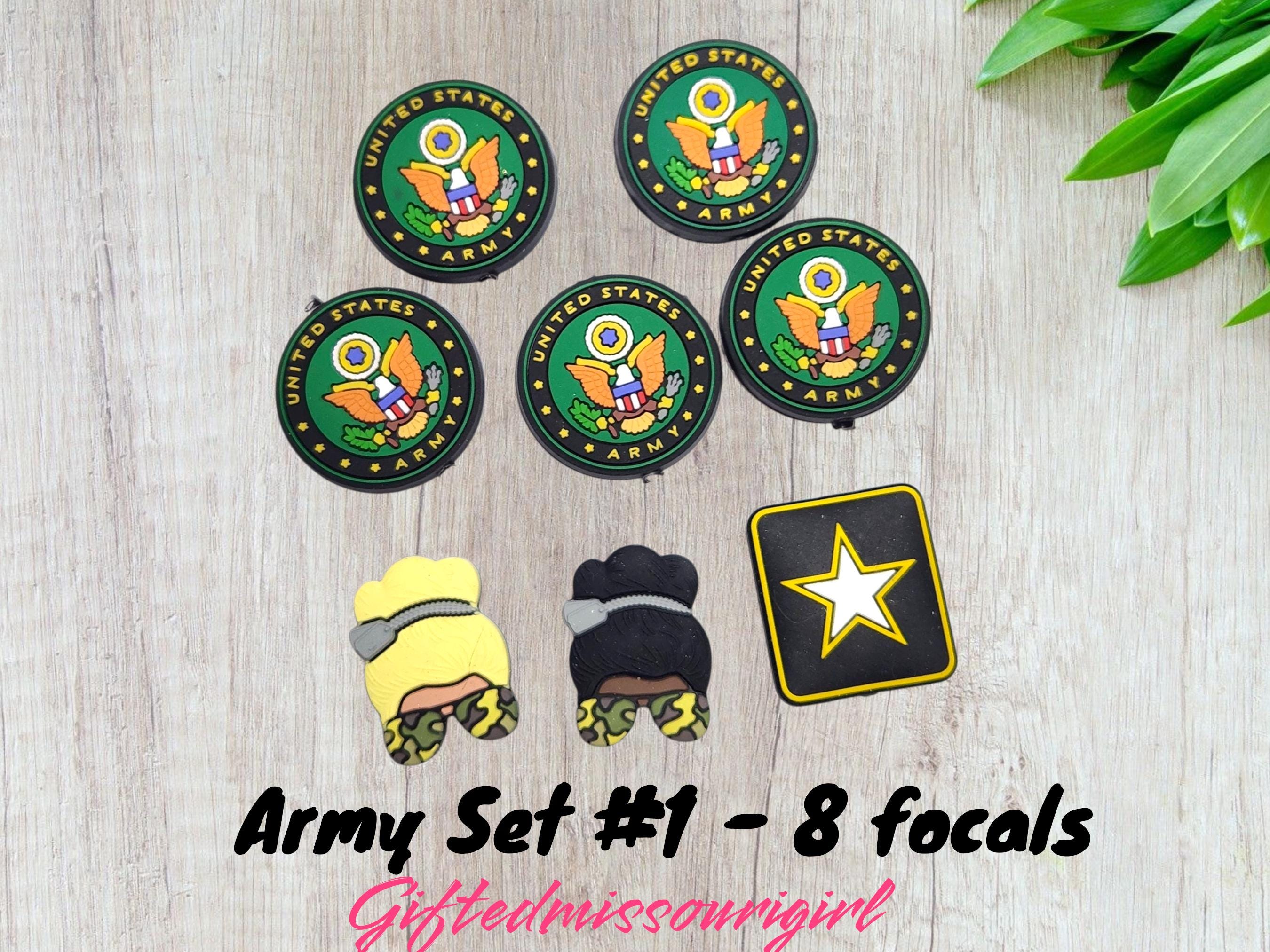 Military Focal Beads // Acrylic // Destash // Read Description // Ready ...