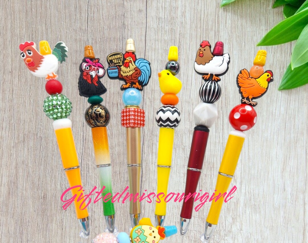 Chicken Pen // Rooster // Chick // Beaded Pen // Many Options // Pen ...