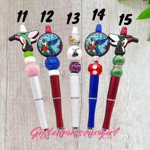 LAST CHANCE Hummingbird Ink Pen // Humming Bird Pen //beaded Pen ...