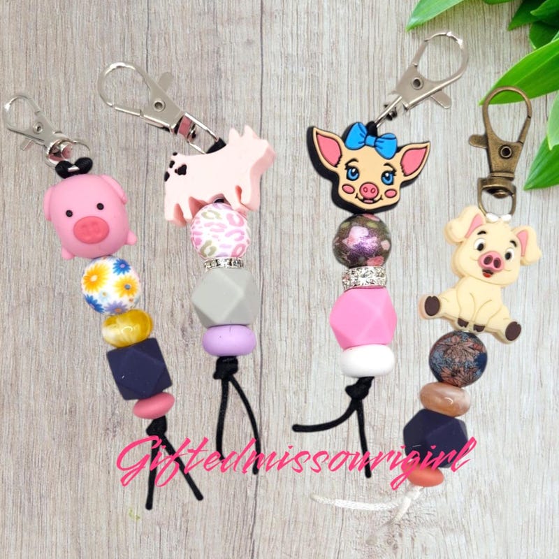 Pig Key Chains - Etsy