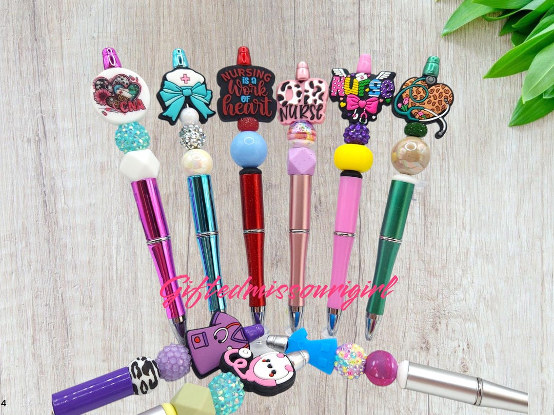 Nurse Themed Ink Pen // CNA // RN // Beaded Pen // Many Options ...