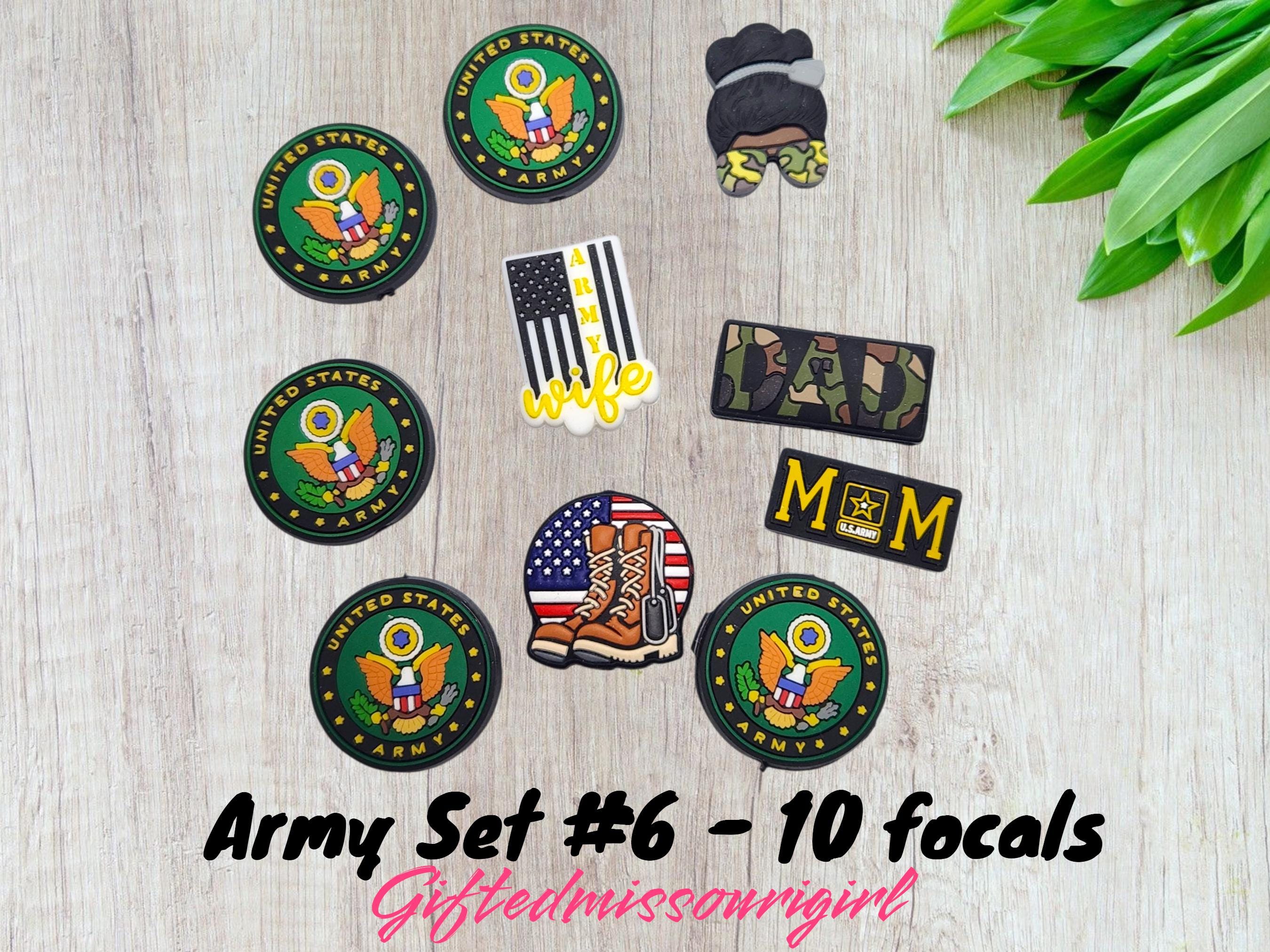 Military Focal Beads // Acrylic // Destash // Read Description // Ready ...