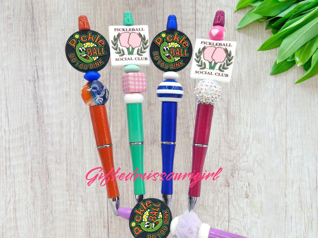 Pickle Baller // Beaded Pen // Pickle Ball // Many Options // Pen Gift ...