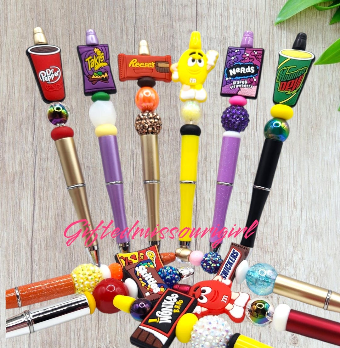 LAST CHANCE Drinks, Places, Candy, Snacks Ink Pen // Beaded Pen // Many ...