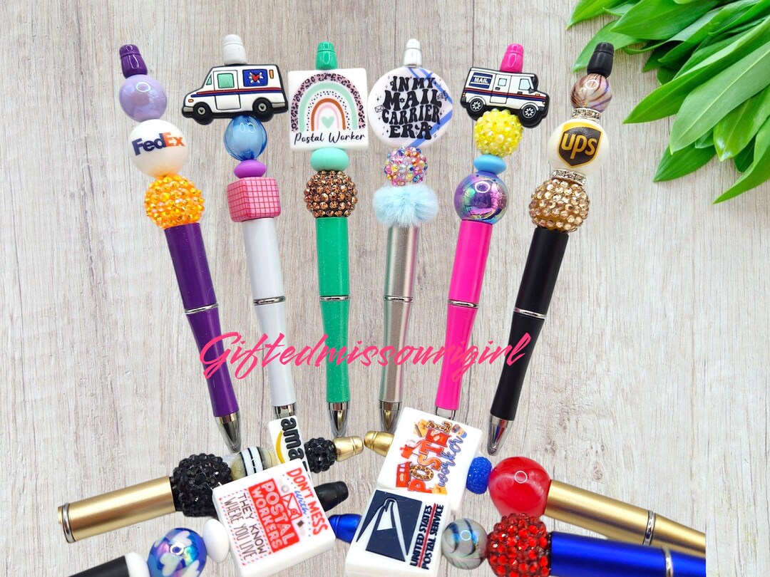 Delivery Truck Beaded Pen // Postal // Brown Truck // Mail // Package ...