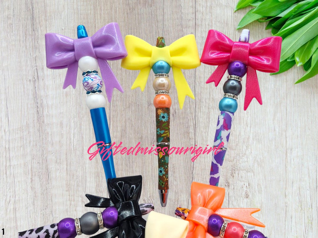 Large Bow Ink Pen // Many Color Options // Beaded Pen //ready to Ship ...