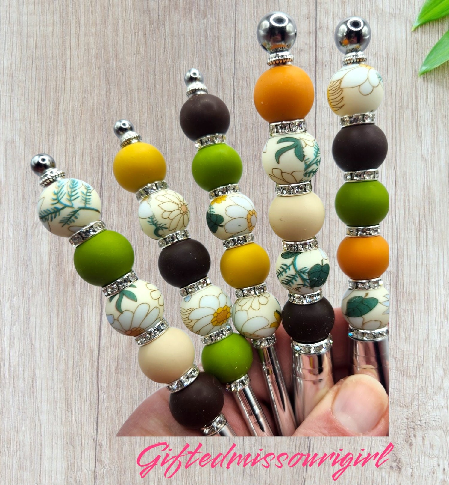 Boho Daisy Makeup Brush Set // 5 Piece // Beaded Makeup Brushes ...