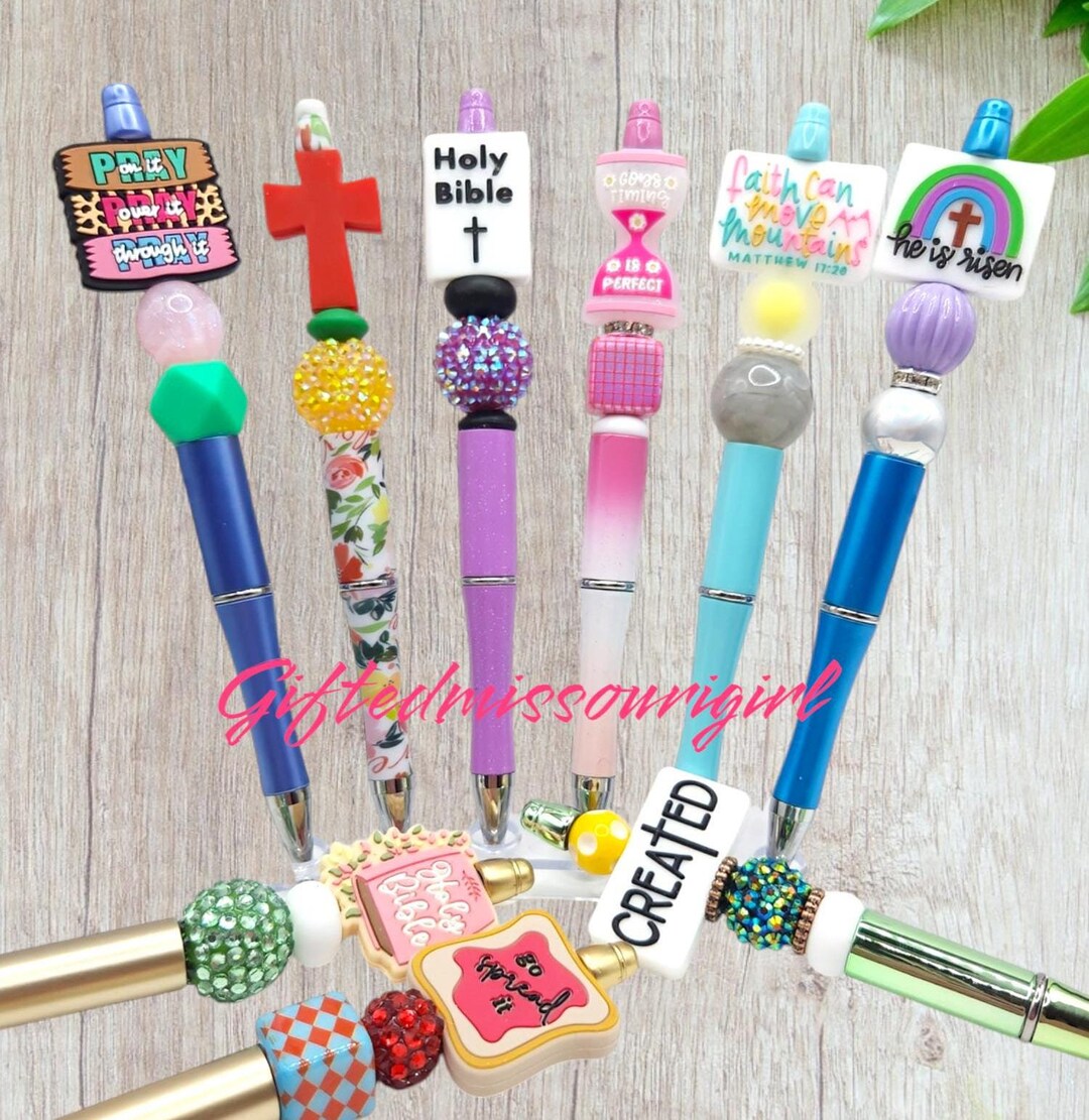 Faith Ink Pen // God // Cross // Religious // Beaded Pen // Many ...