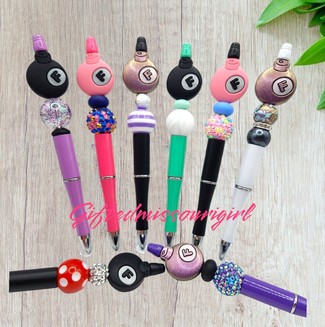 F-bomb Pen // Beaded Ink Pen // Pen Gift Set // Key Chain // Ready to ...