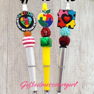 Autism Themed Ink Pen // Awareness // Teach // Love // Inspire Hope ...