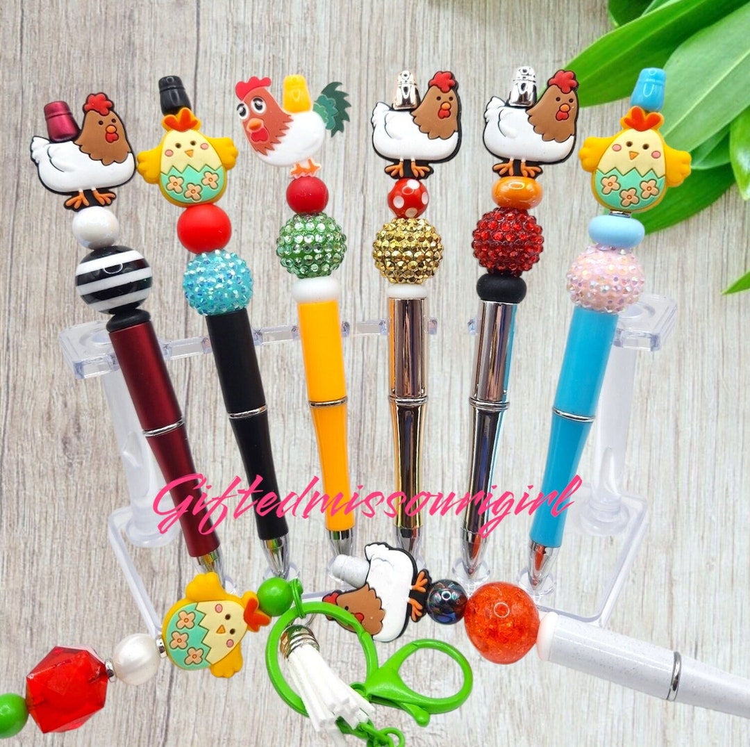 Chicken Pen // Rooster // Chick // Beaded Pen // Many Options // Pen ...