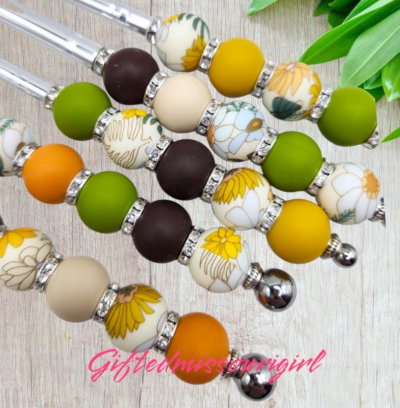 Boho Daisy Makeup Brush Set // 5 Piece // Beaded Makeup Brushes ...