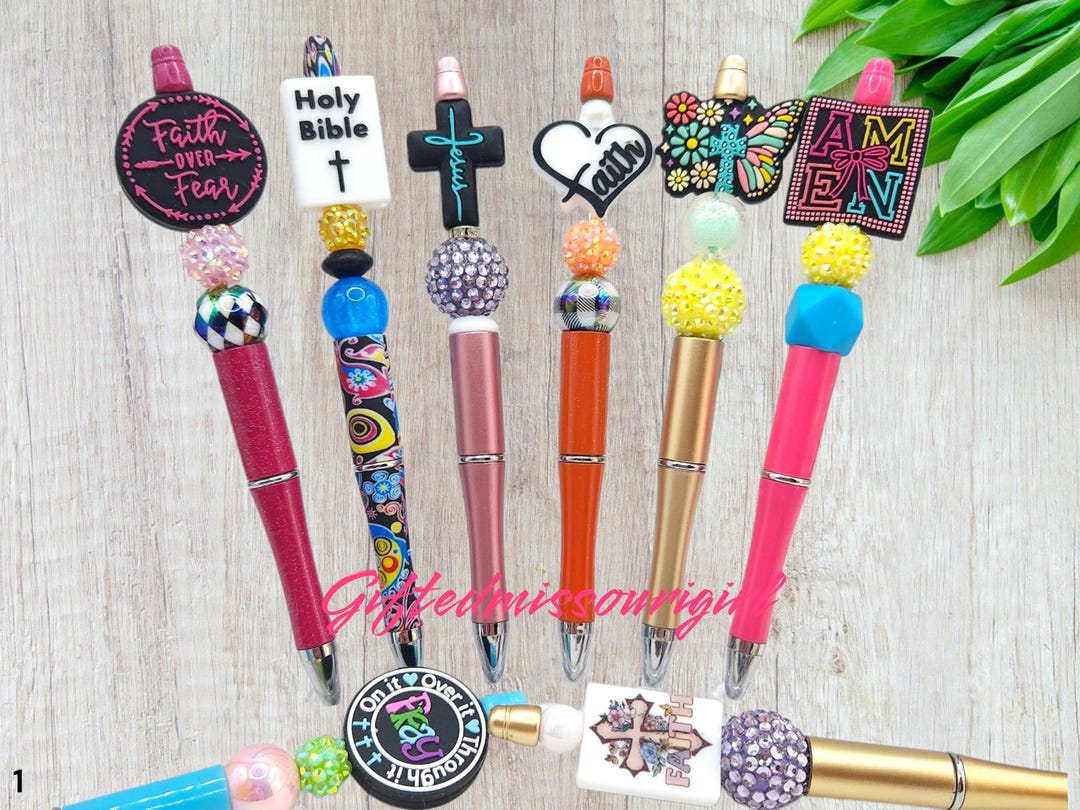 Faith Ink Pen // God // Cross // Religious // Beaded Pen // Many ...