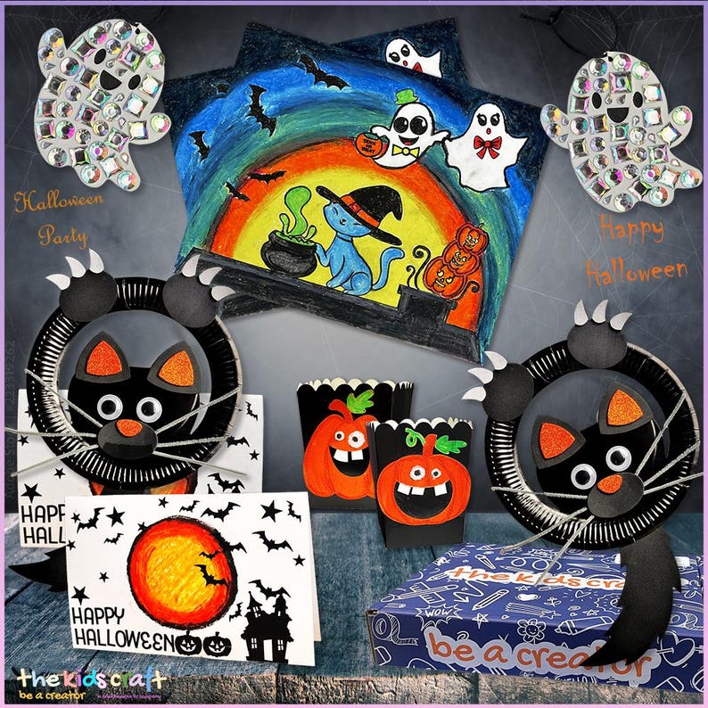 Halloween Crafts Kit for Kids, DIY Activity Box - Etsy
