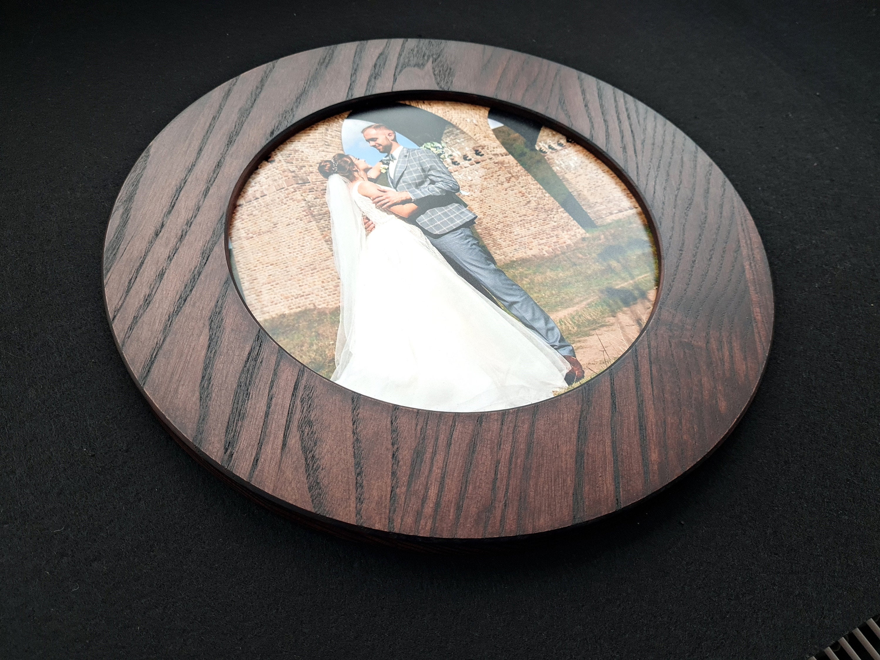 Modern Round Frame Wooden Frame Round Frame Round Photo | Etsy