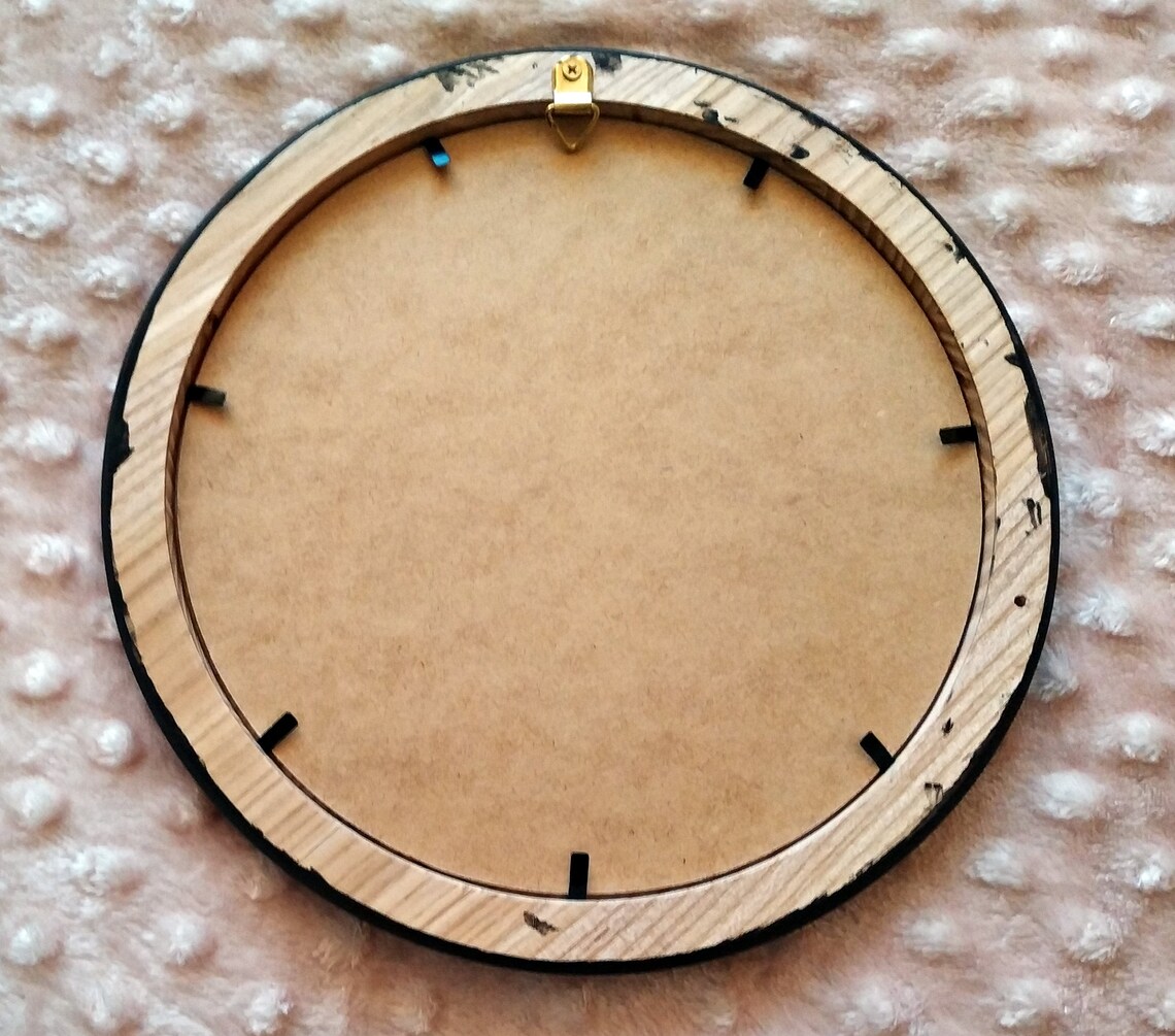 Black Round Frame Wooden Frame Modern Round Frame Round - Etsy