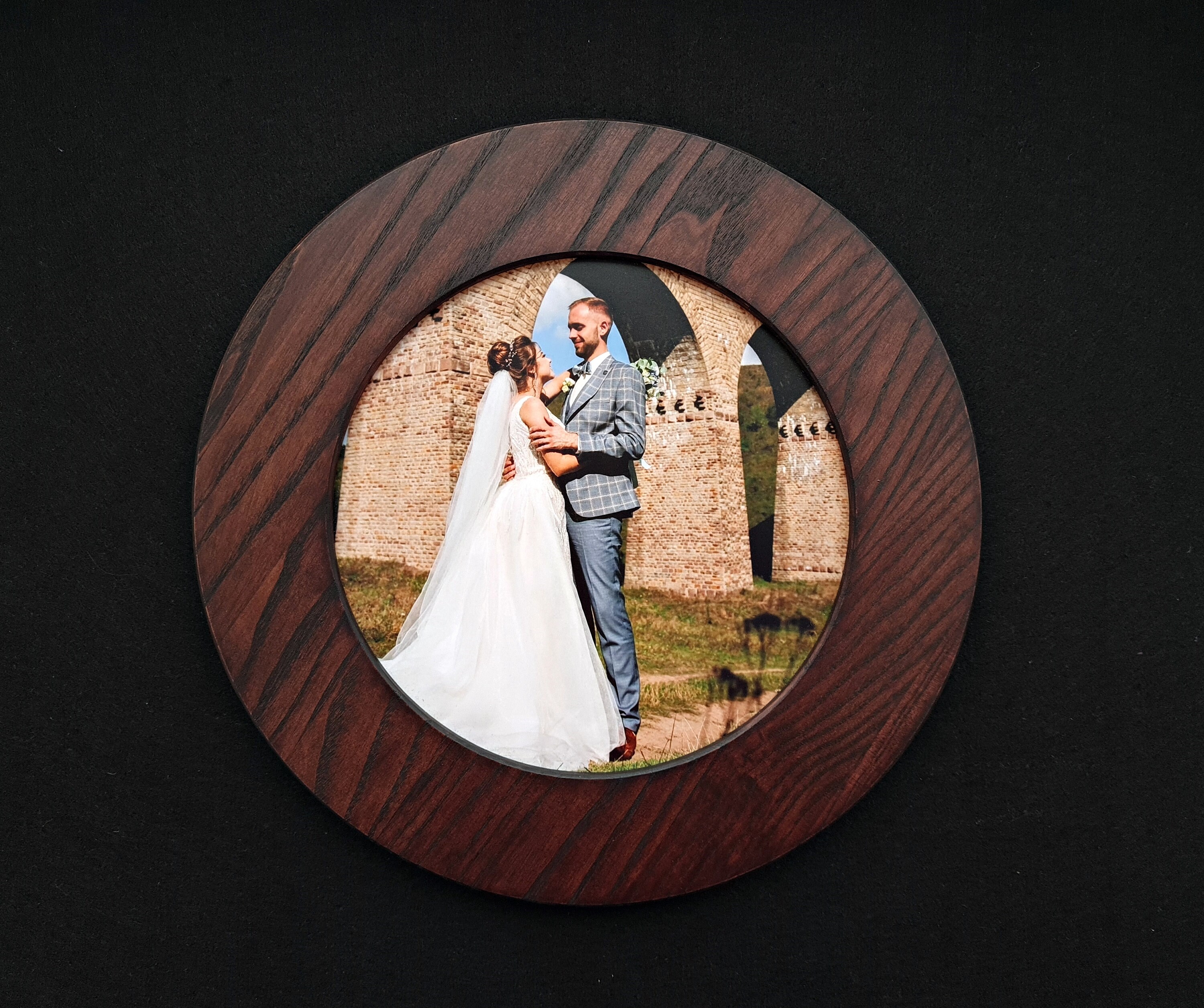 Modern Round Frame Wooden Frame Round Frame Round Photo | Etsy