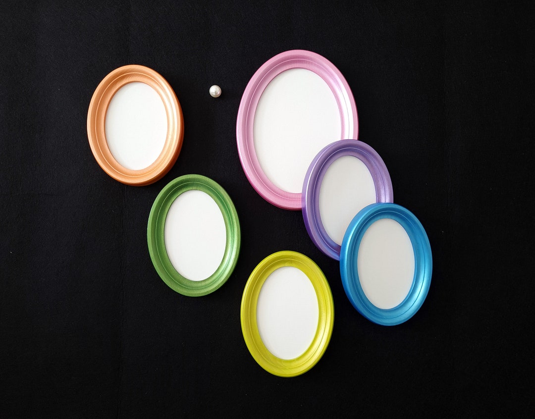 Bright Wooden Colored Oval Frame, Oval Photo Frame, Many Sizes in ...