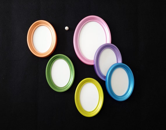 Bright Wooden Colored Oval Frame Oval Photo Frame Many Sizes - Etsy