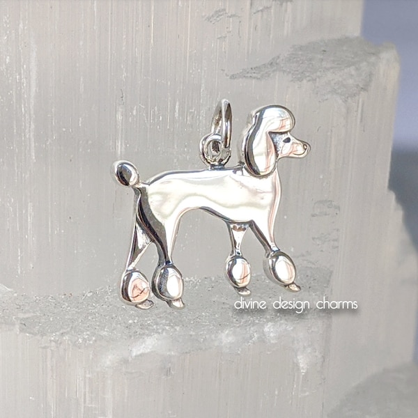 Silver Poodle Charm - Etsy