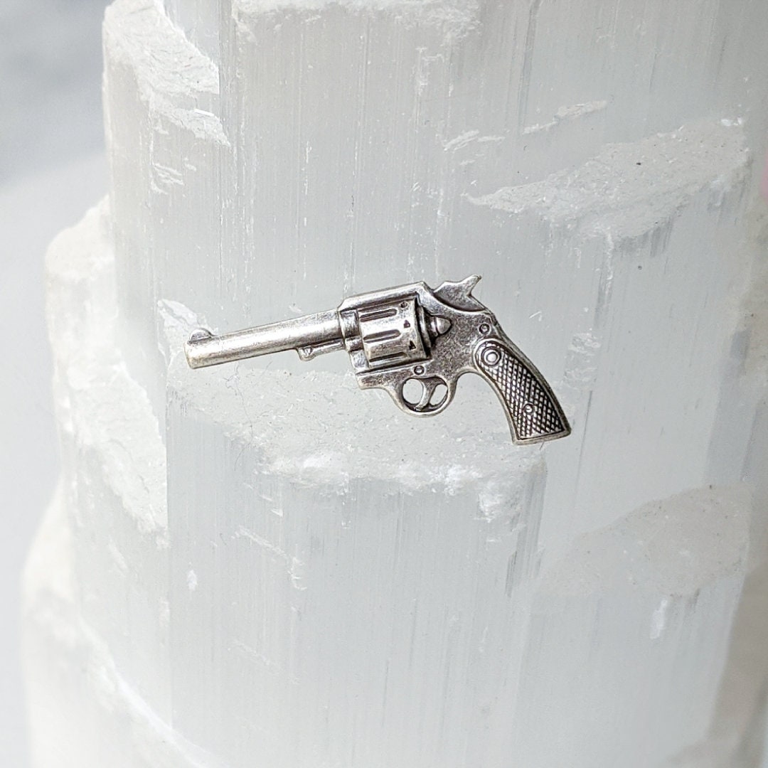 2 PCS Antique Silver Plated Pistol Gun Stamping - Etsy