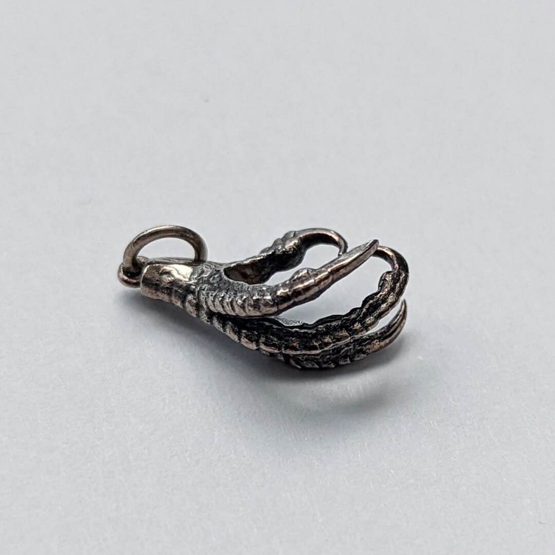 Sterling Silver Bird Claw Charm Talons 22x10mm - Etsy