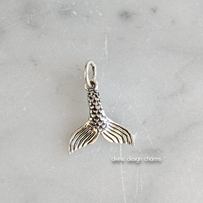 Silver Mermaid Charm - Etsy