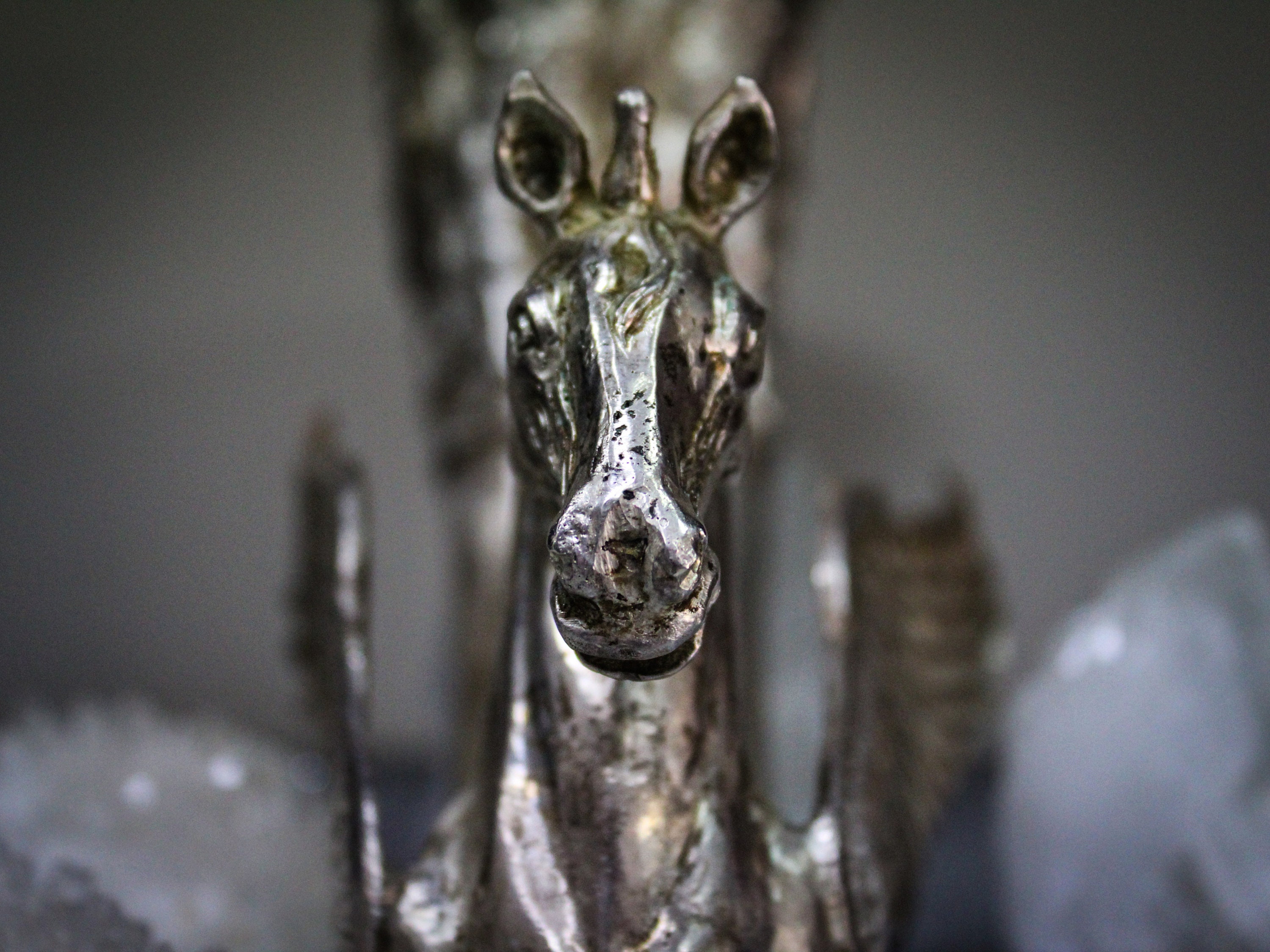 Silver Rhyton of Flying Horse, Silver Horse Art Statue, Ancient Art ...