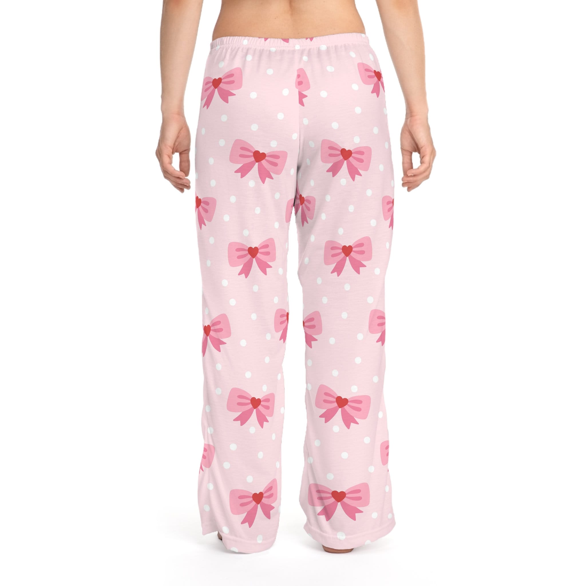 Charming Coquette Women's Pajama Pants With Cute Hearts and Bows Print ...